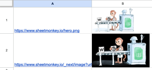 Embedding images in Google Sheets